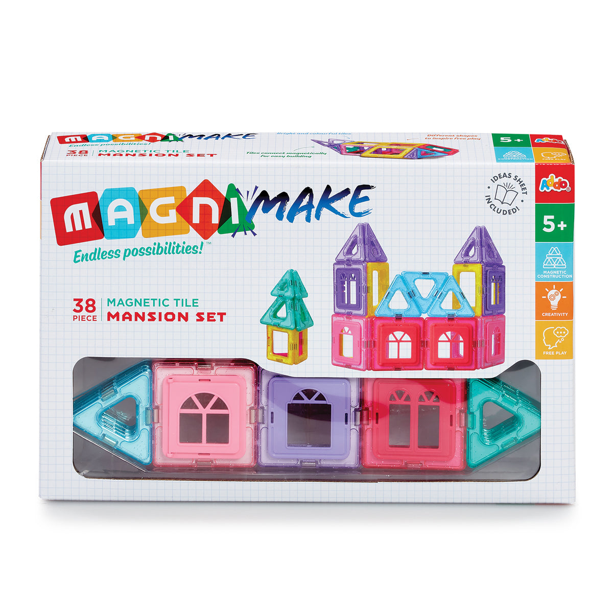 Magnimake 38 Piece Mansion Set – The Entertainer Pakistan