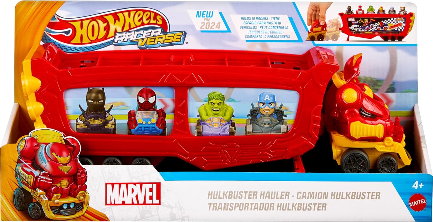 Hot Wheels RacerVerse Marvel Hulkbuster Hauler – The Entertainer Pakistan