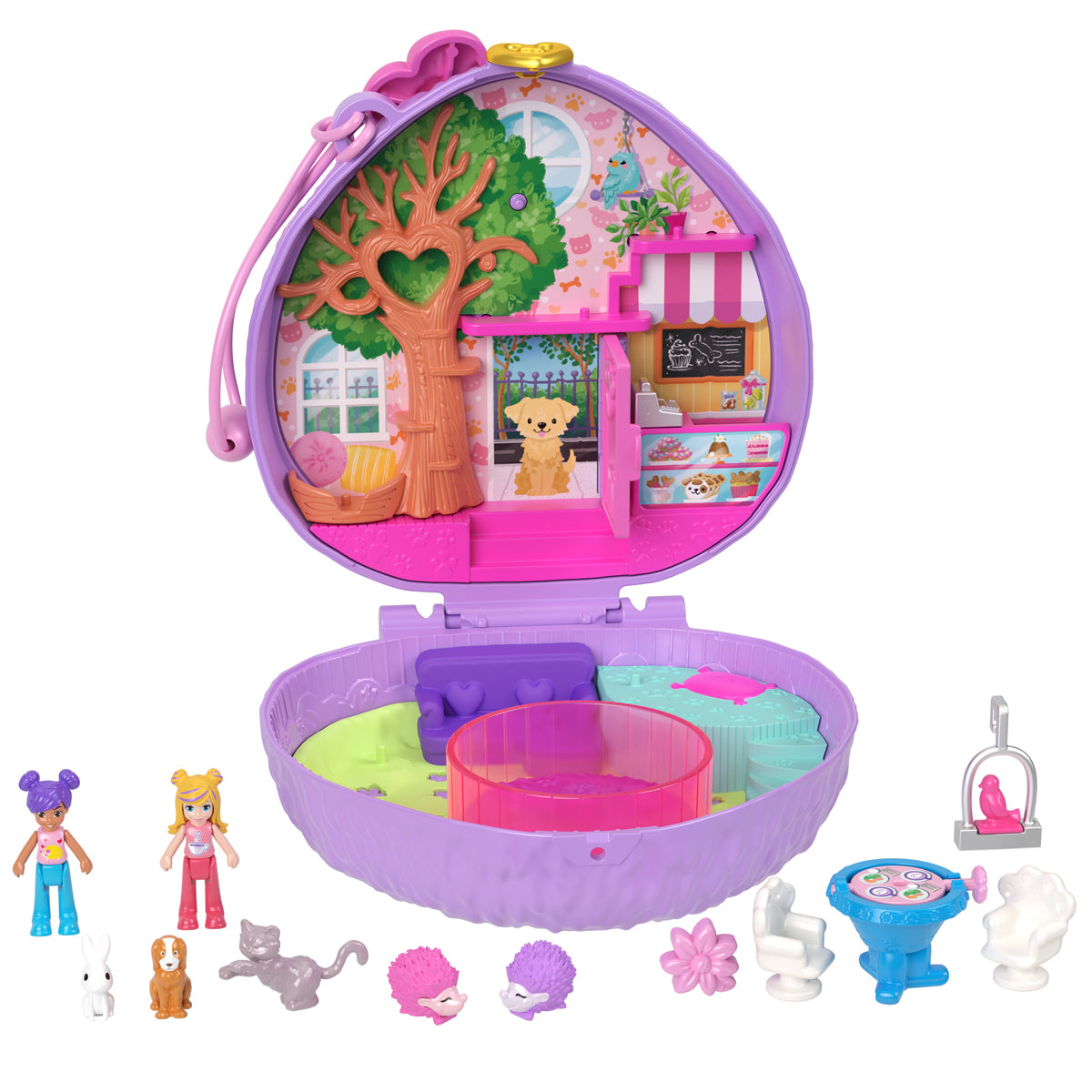Polly Pocket Hedgehog Coffee Shop Compact Playset – The Entertainer ...