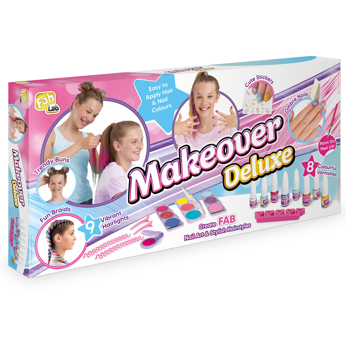 Fab Lab Makeover Deluxe Nail Art and Hairstyle Craft Set – The ...