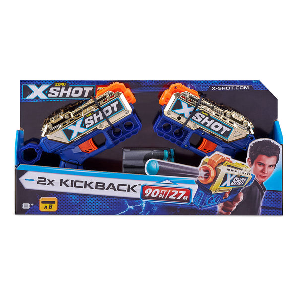 X-Shot Kickback Twin Pack (8 Darts) by ZURU – The Entertainer Pakistan